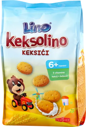 Lino
Baby keksolino keksići, 6+ meseci, 140 g