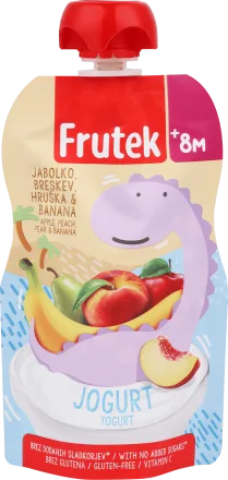 Frutek
Voćna kašica sa jogurtom, od 8. meseca, 100 g
Prelazna hrana