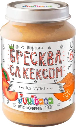 juvitana
Dečija kašica - breskva sa keksom, od 6. meseca, 190 g