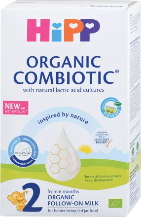 HIPP
ORGANIC COMBIOTIC® 2 prelazno mleko za odojčad, od 6. meseca, 300 g
Početna mlečna hrana za odojčad