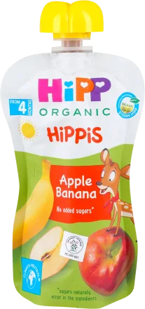 HIPP
HiPPis voćni pire - jabuka i banana, 4+ meseca, 100 g