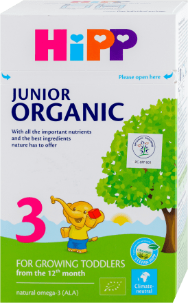 HIPP
JUNIOR ORGANIC 3 mleko za bebe, od 1. godine, 500 g
Prelazno mleko