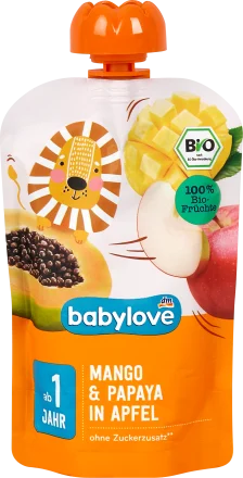 babylove
Voćni užitak - mango, papaja i jabuka, od 1. godine, 100 g
Dijetetska namirnica