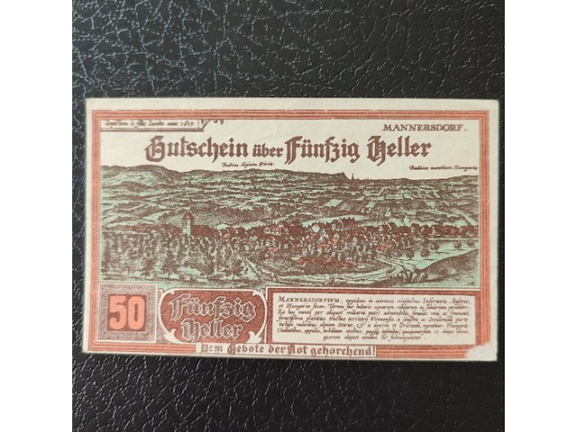 50 Heller 1920 - Mannersdorf