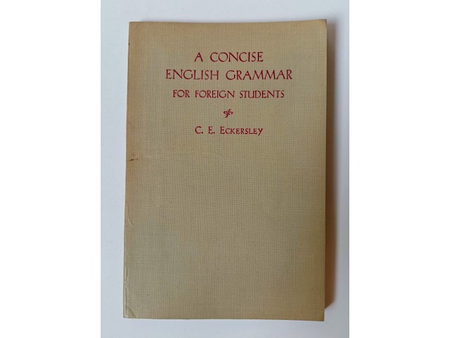 A concise english grammar for foreign students