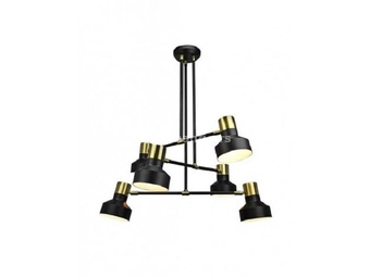 LUNA 97 luster 6xE14 BLACK/ANTIQUE BRASS BB Link