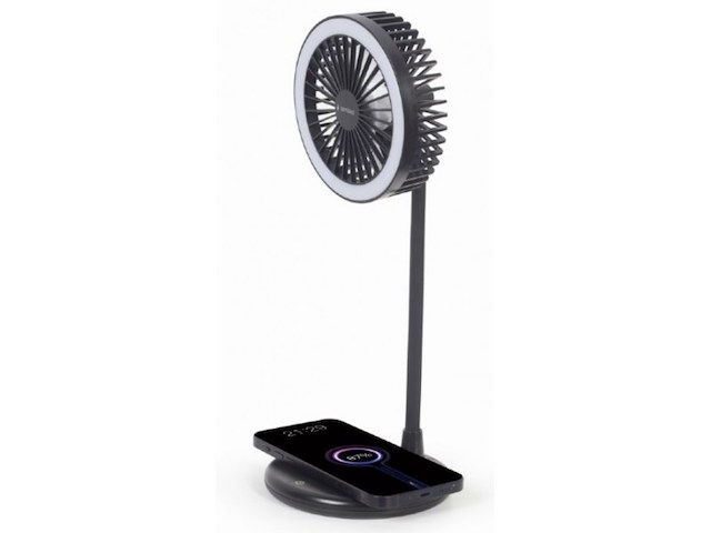 TA-WPC10-LEDFAN-01 Gembird Desktop ventilator sa lampom i bezicim punjacem