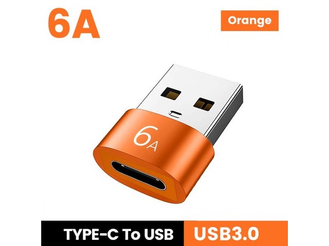 Adapter USB Type-C (ženski) na USB 3.0 OTG (muški) 6A
