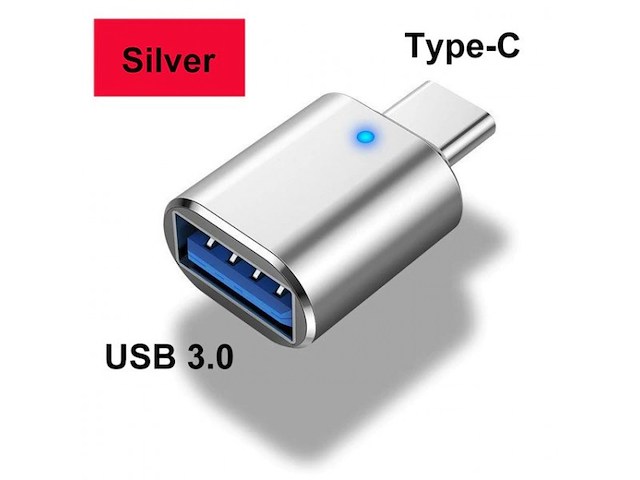Adapter USB 3.0 OTG (ženski) na USB Type-C (muški) LED