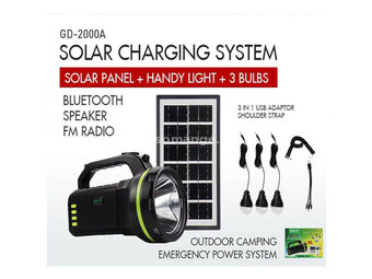 Solarni Sistem GD 2000U Bluetooth/Mp3/Fm Radio