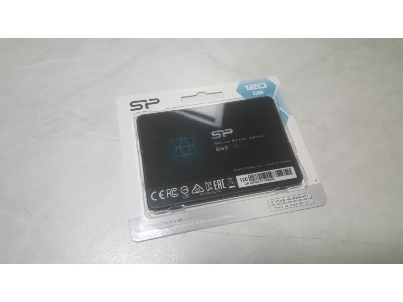 SSD Silicon Power 120gb Slim S55 Sata 3 2.5 novo