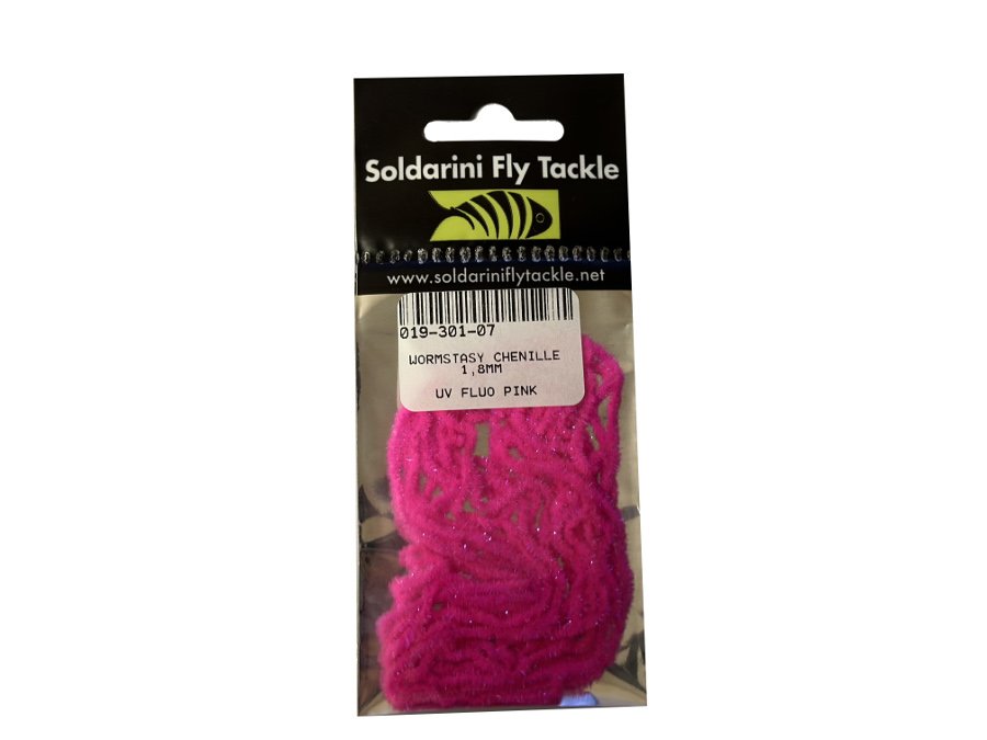 Soldarini Fly Tackle WORMSTASY CHENILLE 1.8mm UV FLUP PINK