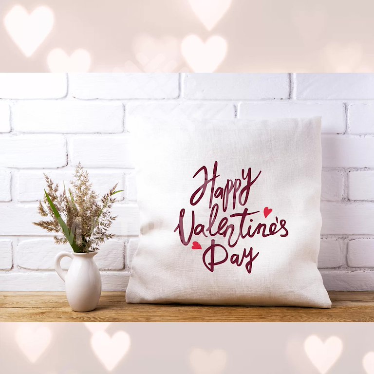 Jastuk+jastučnica Valentines happy