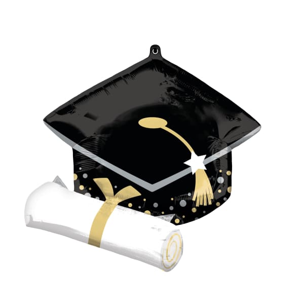 4421775
Supershape Black Grad Cap With Diploma