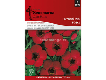 Seme za cveće 5 kesica Ukrasni lan - crveni - Linum grandiflorum Rubrum 3895