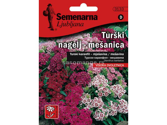 Seme za cveće 5 kesica Turski karanfil - mešavina - Dianthus barbatus 3133