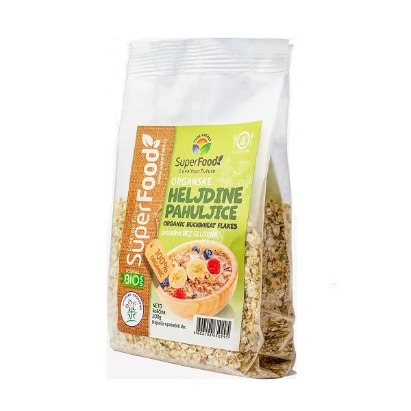 Heljdine pahuljice organske prirodno bez glutena 200g Superfood