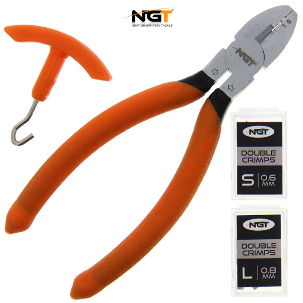 NGT Crimp Tool – Includes Crimp Tool and 10pcs of 0.6 and 0.8 Crimps