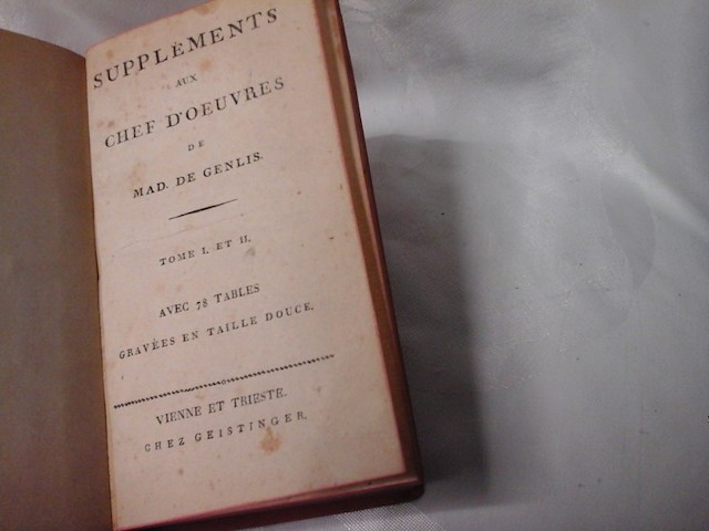 Supplements Mythologie Madam de Genlis izdanje 1815 god