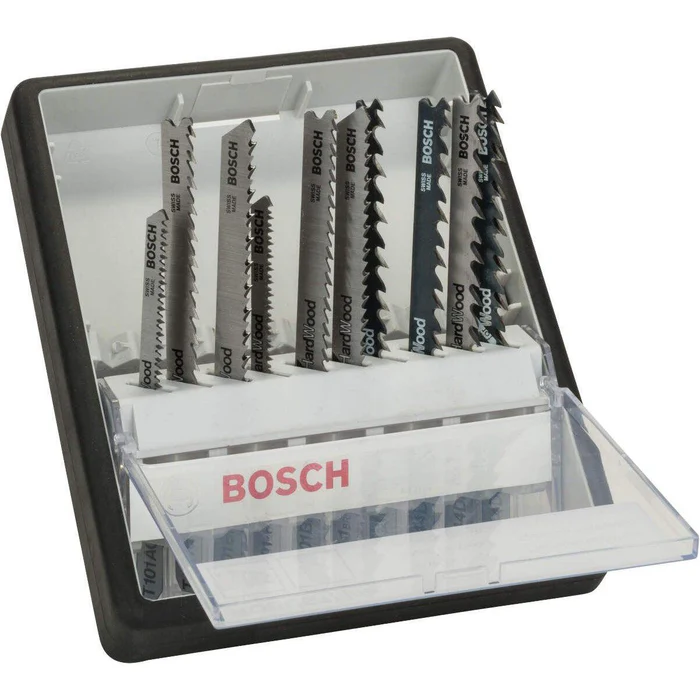 Bosch 10-delni Robust Line set listova ubodne testere Wood Expert T-prihvat T 101 AO; T 101 B; T 101 BR; T 101 AOF; T 101 BF; T 101 BRF; T 244 D; T 144 D; T 144 DF; T 144 DP - 2607010540