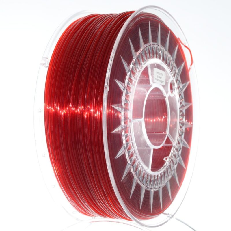 D.D. PET-G 1,75mm 1kg RUBIN TRANSPARENT (RUBY RED TRANSPARENT)