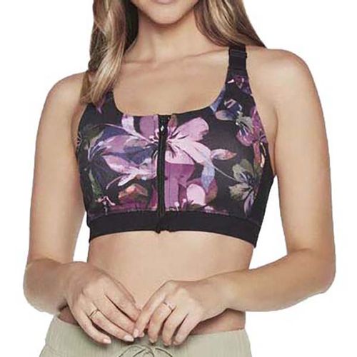 Skechers Bra The Goflex Ultraviolet Zip Front Bra Wbr133-Bkpr