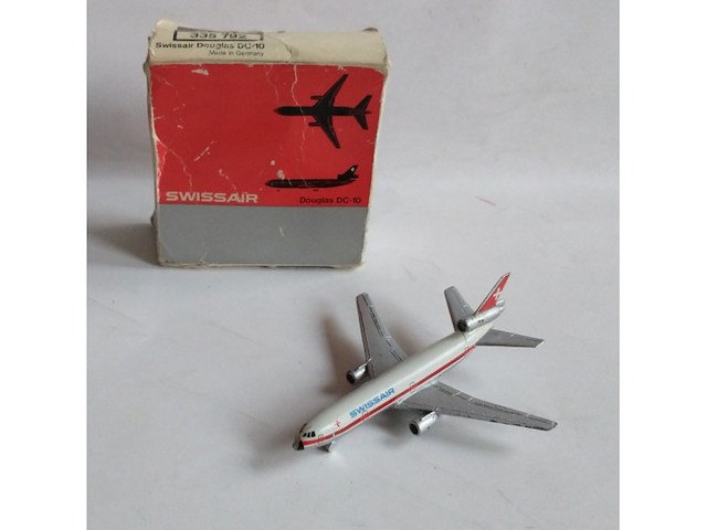 maketa avion Schuco DOUGLAS DC-10 Swissair Made Germany