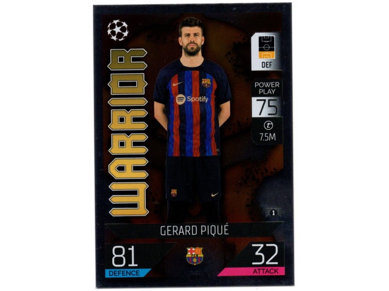 141.Gerard PIQUE -FC BARCELONA- Match ATTAX 2023