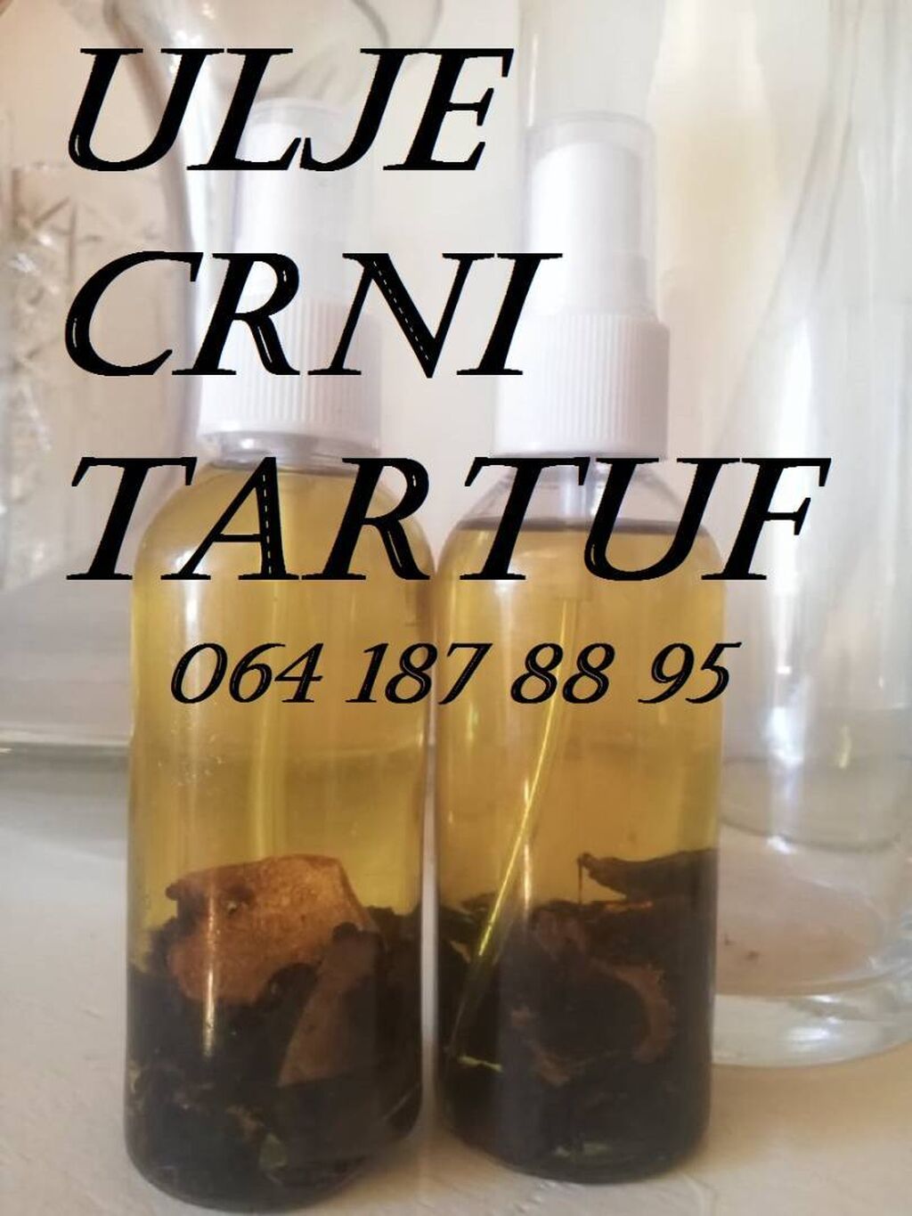 Divlji crni tartuf (Tuber Aestivum), sa listicima tartufa u ulju