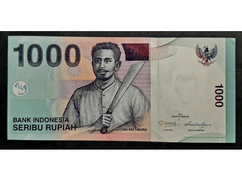 1000 Rupiah 2011 Indonezija UNC