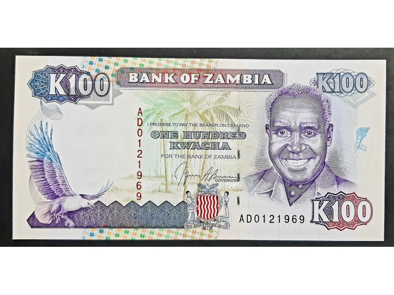 100 Kvaca 1991 god. Zambija UNC