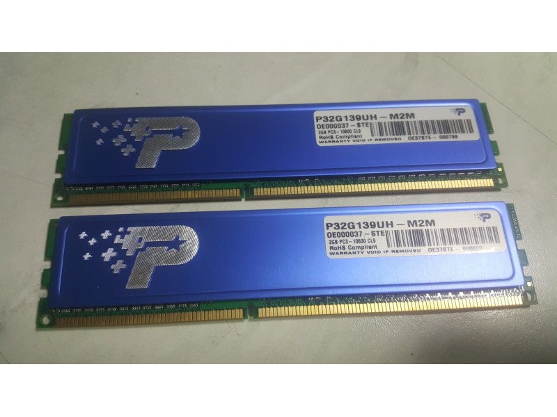 2x2gb ddr3 patriot 1333mhz ispravne