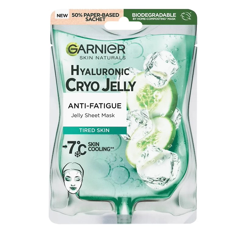 GARNIER SKIN NATURALS MASKA ZA LICE U MARAMICI 27G HYALURONIC CRYO JELLY