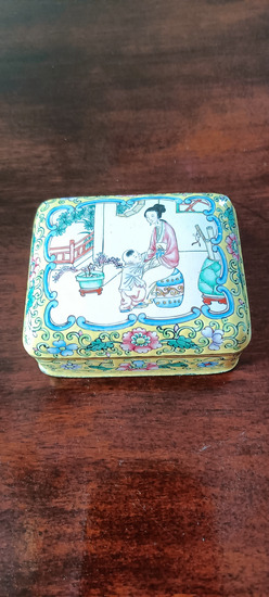 Kineska Kutija za Nakit Canton Enamel iz 19. Veka