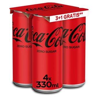 Coca Cola sok zero 0,33l can 3+1 gratis coca cola