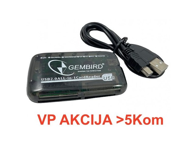 FD2-ALLIN1-BLK ** Gembird  USB2.0 citac svih tipova memorijskih kartica(319)