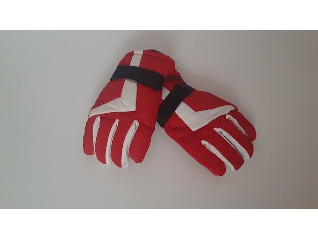 Ski rukavice crveno bele boje - Novo 6,5cm