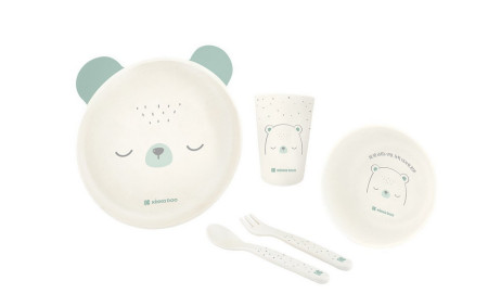 KikkaBoo set posuđa 4 dela bear with me mint ( KKB40135 )