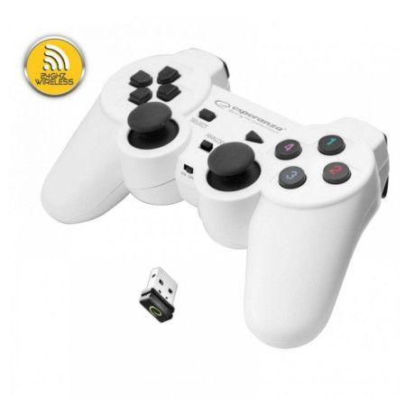 Esperanza egg108w bežični gamepad 2.4ghz ps3/pc usb gladiator belo/crni