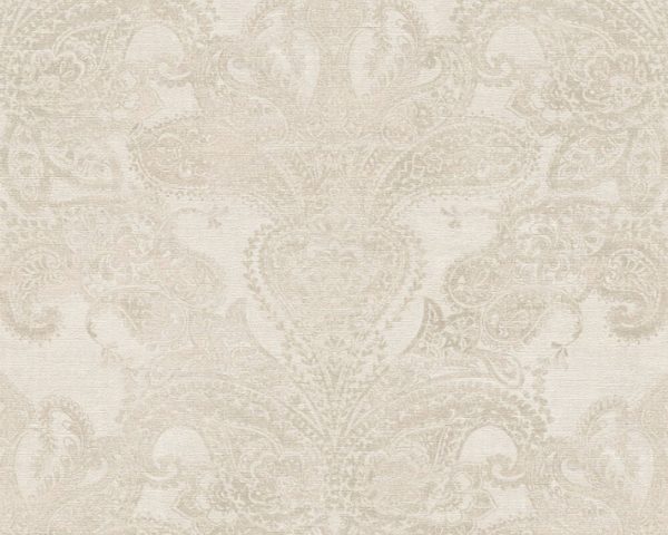 LIVINGWALLS WALLPAPER «BAROQUE, CREAM, WHITE» 391193