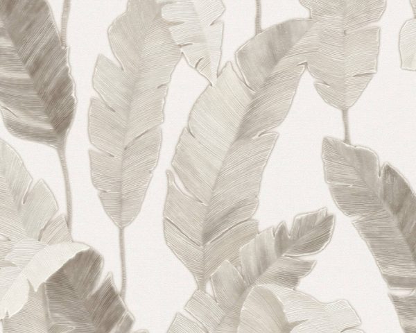 LIVINGWALLS WALLPAPER «FLORAL, BEIGE, CREAM, GREEN, TAUPE» 392185