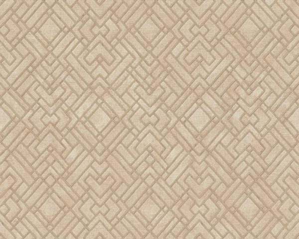 LIVINGWALLS WALLPAPER «GRAPHICS, 3D, BEIGE, METALLIC, YELLOW» 388283