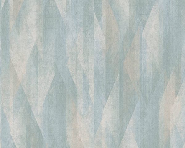 LIVINGWALLS WALLPAPER «GRAPHICS, BEIGE, BLUE, CREAM, GREEN» 391042