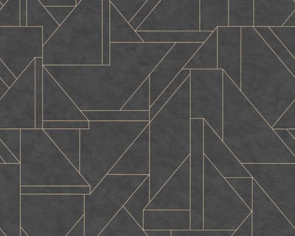 LIVINGWALLS WALLPAPER «GRAPHICS, BLACK, GOLD, METALLIC» 391184