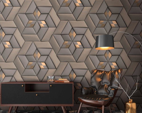 LIVINGWALLS WALLPAPER «GRAPHICS, BLACK, GREY» 391781