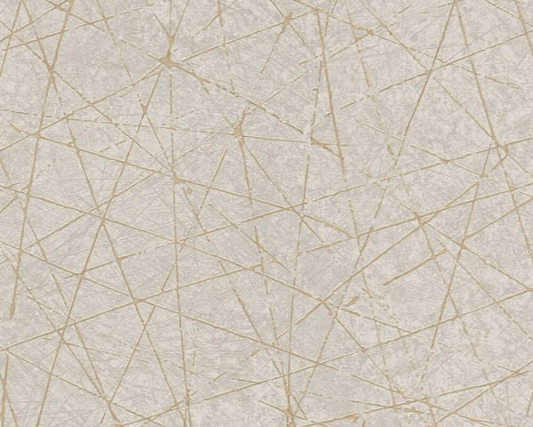 LIVINGWALLS WALLPAPER «GRAPHICS, CREAM, GOLD, GREY, METALLIC» 391773