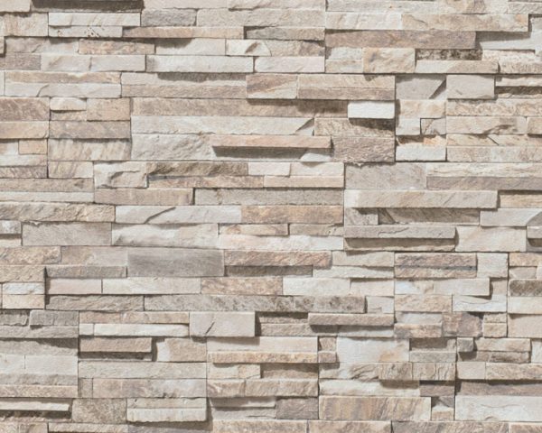 LIVINGWALLS WALLPAPER «STONE, BEIGE, BLACK, BROWN, CREAM» 388161