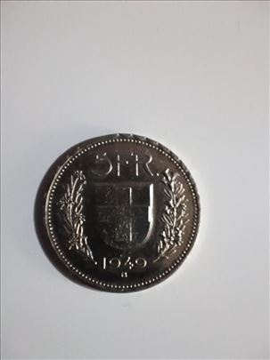 Швајцарска 5 франака, 1949