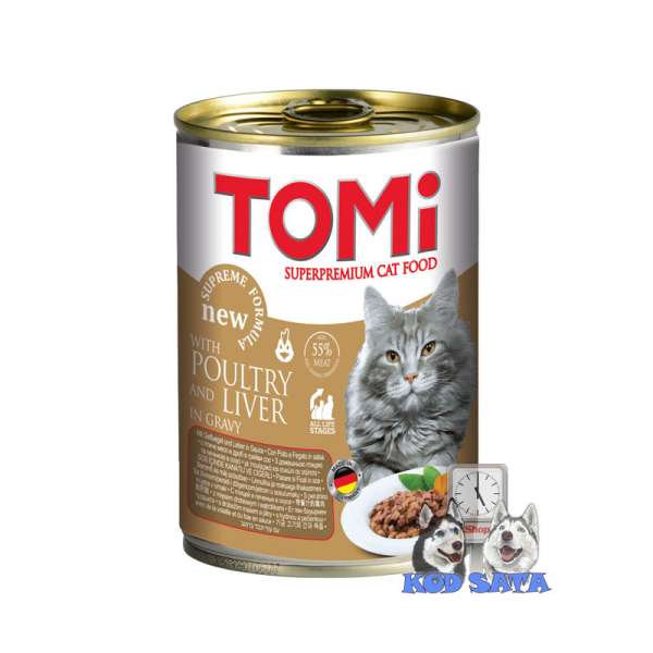 Tomi Konzerva Za Mačke Živina i Jetra 400g