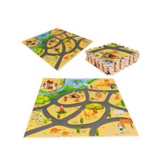 ECO TOYS Podloga za igru za decu SAFARI PUZZLE 9 ELEMENATA 93X93CM